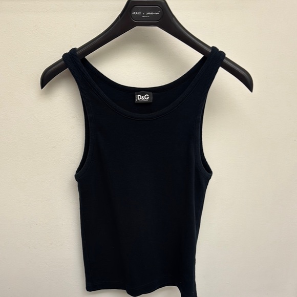 D&G | Shirts | Vintage Late 9s Dg Black Fitted Tank Top Medium Italy ...